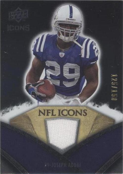 2008 Upper Deck Icons - Nfl Icons Joseph Addai #NFL28 Silver Jerseys ...
