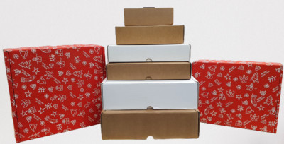 Cardboard Lidded Box Postage Postal Packaging Mail Small Parcel Gift ...