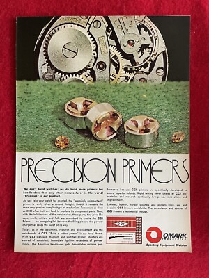 Vintage 1971 Print Ad Omark Industries CCI Precision Primers Ammo Guns ...