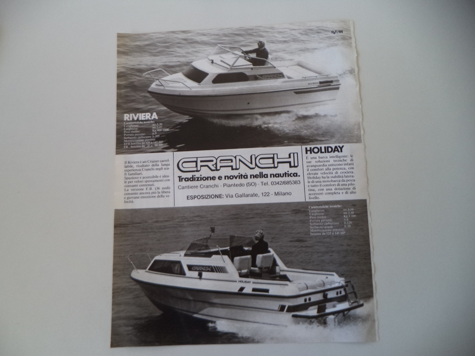 advertising Pubblicità 1984 CRANCHI RIVIERA/HOLIDAY | eBay