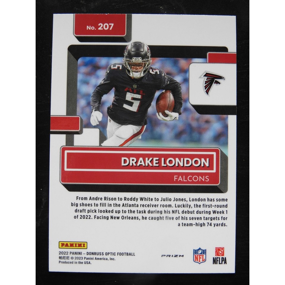 2022 Donruss Optic #207 DRAKE LONDON Stars Holo Silver Prizm Rookie ...