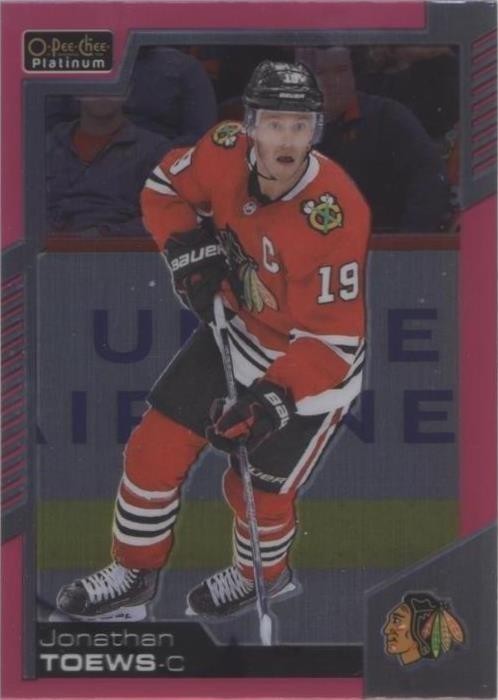 2020-21 O-Pee-Chee Platinum - Jonathan Toews #142 Matte Pink for sale ...