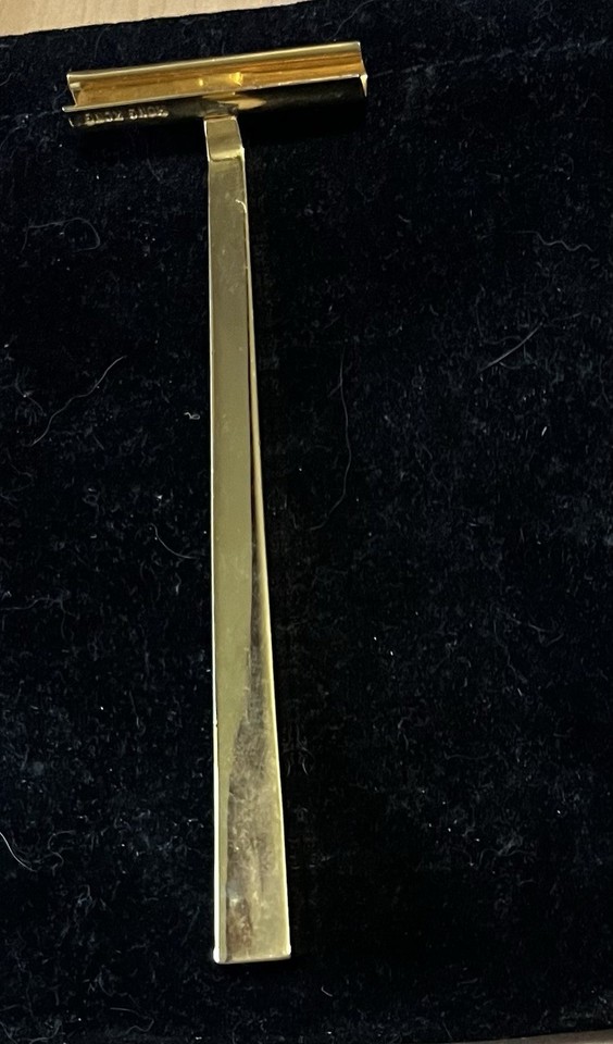 Vintage Polo Ralph Lauren Shaving Razor Shiny Gold Tone Logo 80s Hong ...