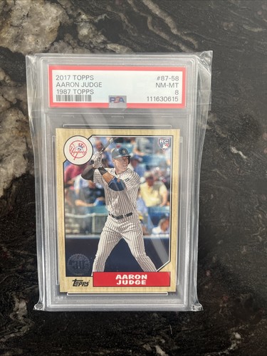 2017 TOPPS AARON JUDGE 1987 TOPPS ROOKIE 87-58 PSA 8 NEAR MINT MINT ...