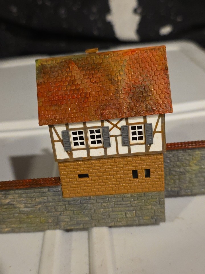 Ho Scale European City Building And Stone Fence Assembled Used Vintage ...