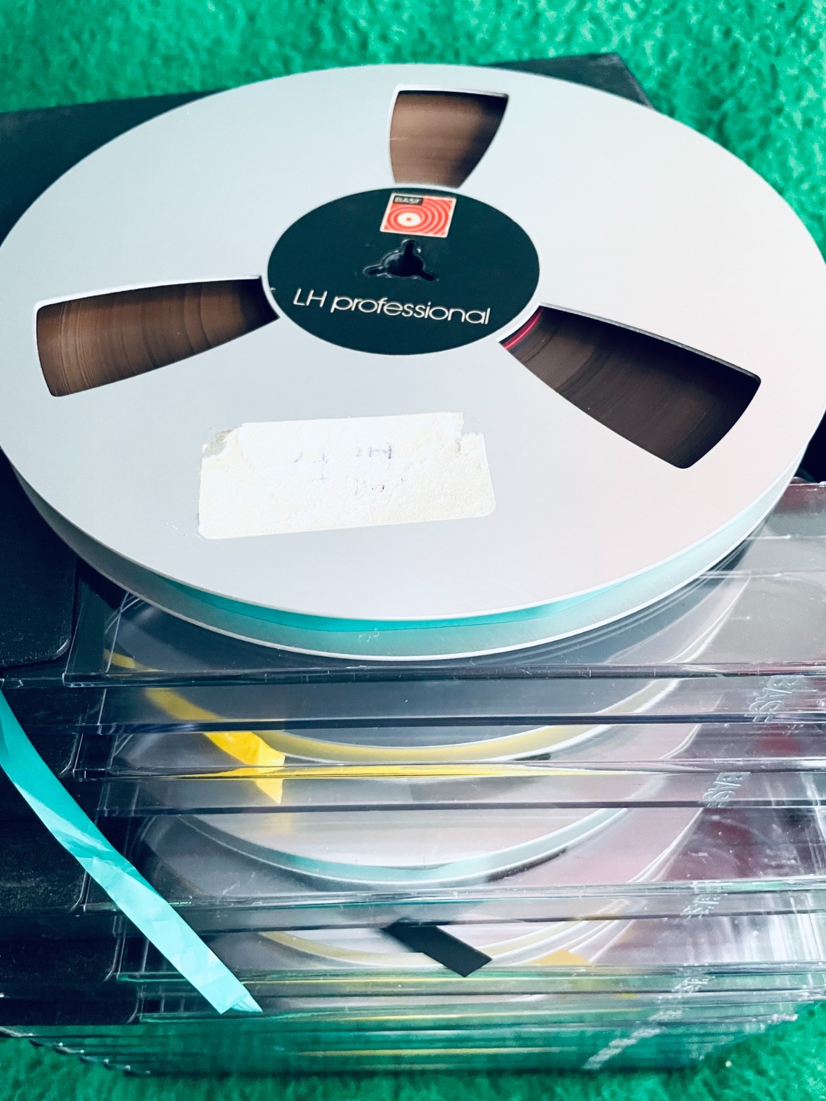 BASF REEL TO REEL LH PROFESSIONAL 7"/18cm METAL SPOOL IN LIBRARY CASE ...
