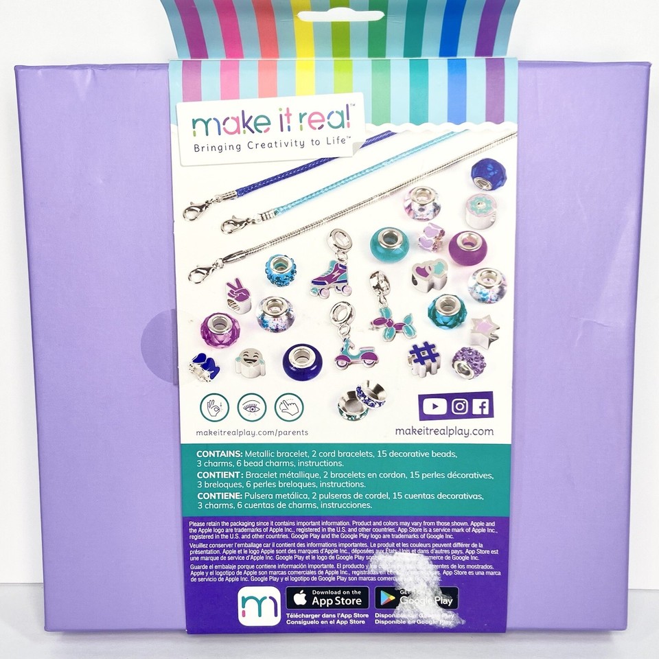Make It Real Halo Charms Bracelets Kit Blues & Purples | eBay