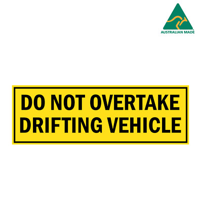 Do Not Overtake Drifting Vehicle Decal Sticker Car 20 cm x 6.5 cm ...
