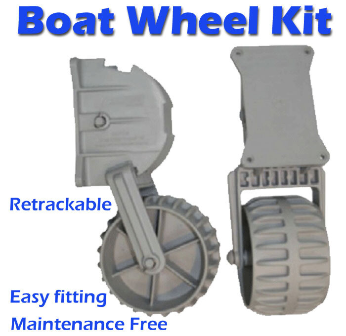 INFLATABLE BOAT WHEELS Suits Small boat Tinnie Tender Dinghy dolly ...