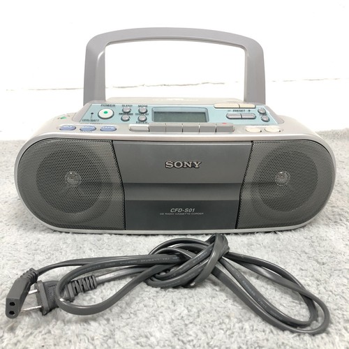 Sony CFD-S01 AM FM Radio Cassette Recorder CD Player Portable Boom Box ...