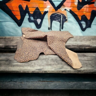 Leopard Print Suede Leather Hide Handbag Upholstery Clothing Gloves ...