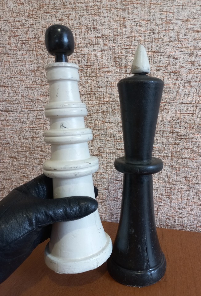 Vintage Soviet Huge Chess Set, Large Wooden Chess, 1960s, antique ...