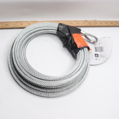 Everbilt Uncoated Wire Rope Galvanized Steel 1/4" x 50-ft 279442 | eBay