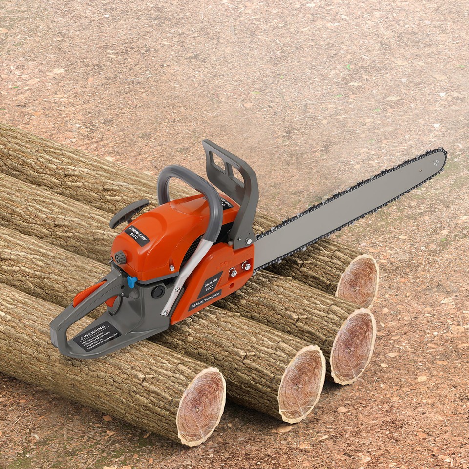 2-Cycle 2.8kw 60cc Gas Chainsaw 22" Gasoline Powered Chain Saws Engine ...