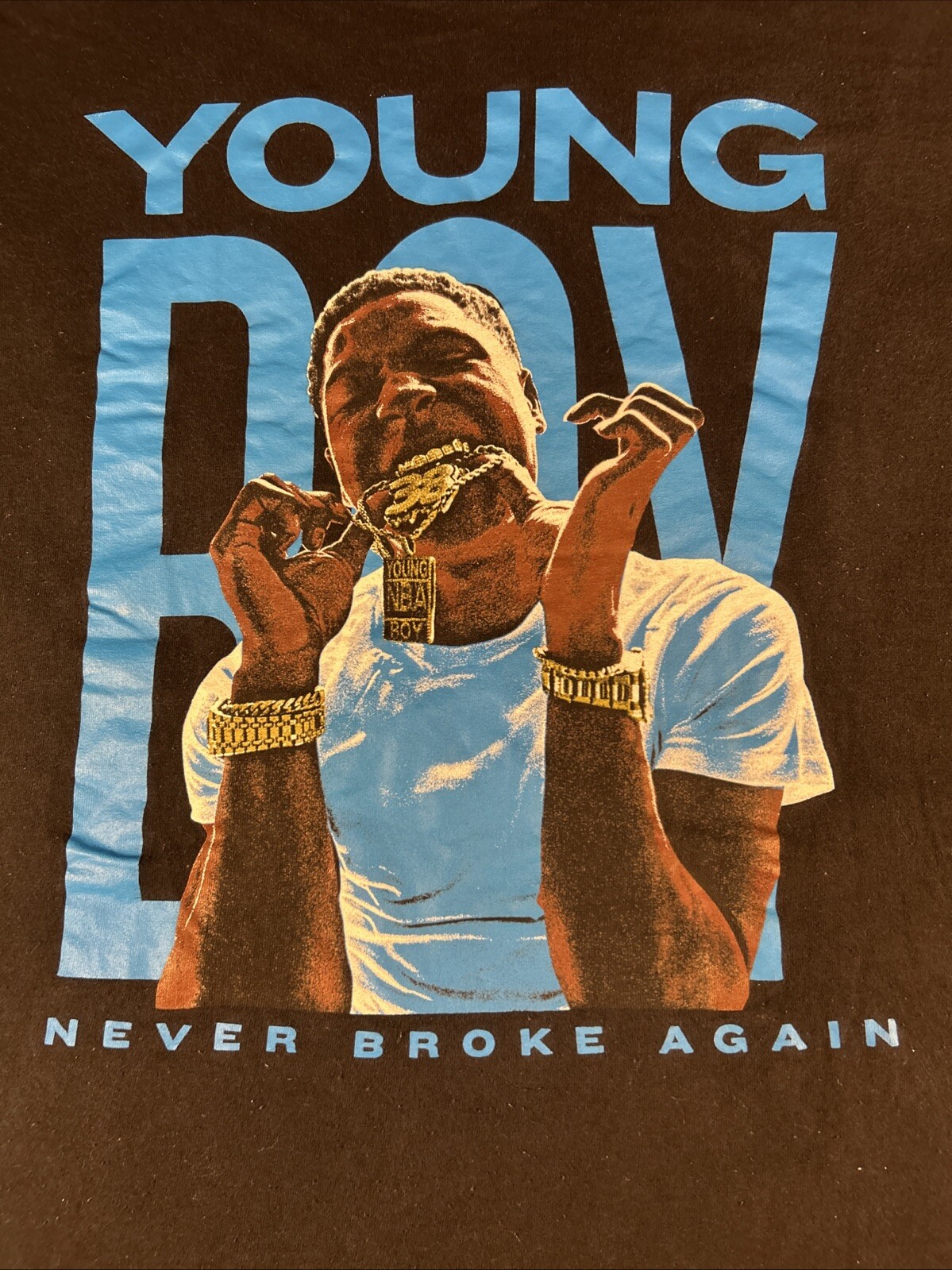 YoungBoy NBA Never Broke Again Big Print Photo Tee T-… - Gem