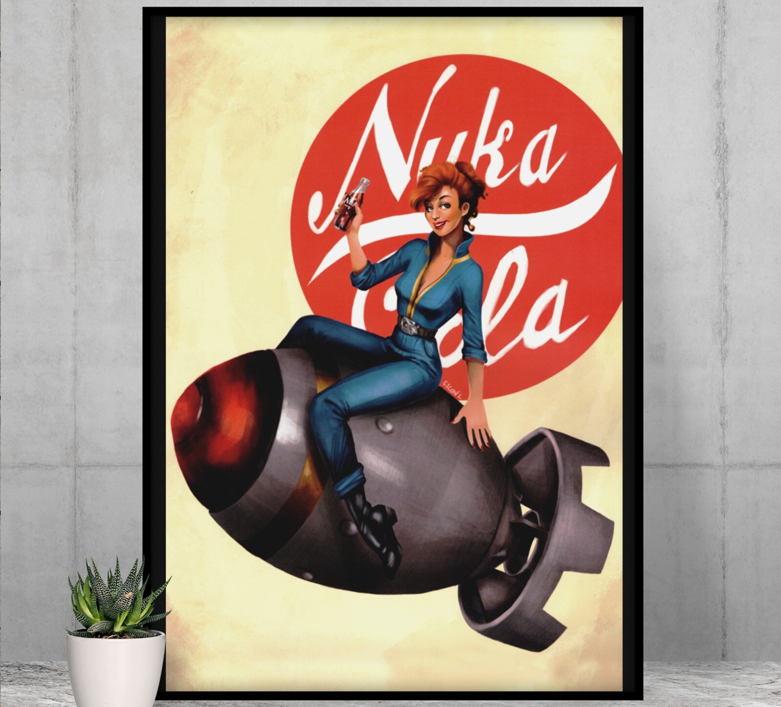 Poster Nuka Cola Bomb Girl Pin Up Video Game Poster Gaming | eBay