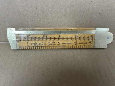 Vintage LUFKIN No. 372 Boxwood & Brass Carpenters' Caliper Rule | eBay