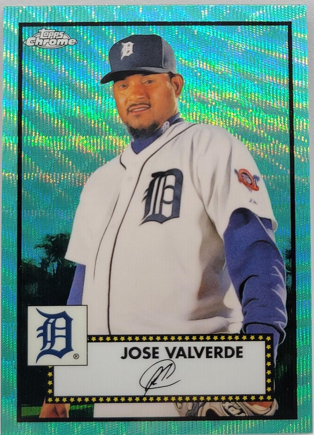2021 Topps Chrome Platinum Anniversary - Jose Valverde #676 Aqua Wave ...