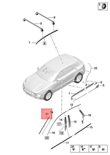 Genuine PORSCHE Macan 95B Cover Left Black 95B8453271E0 | eBay