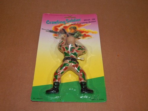 NIB Sealed Vtg Crawling Soldier Wind Up Action Figure Camo 06090C Toy ...