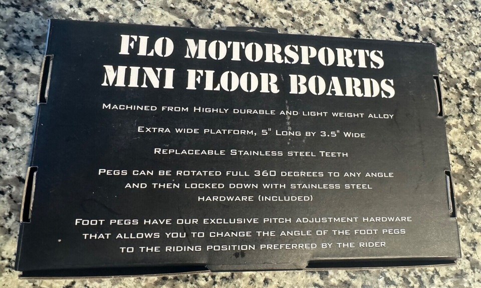 Flo Motorsports V4 Mini Floor Boards Foot Pegs For Harley Jet Fuel | eBay