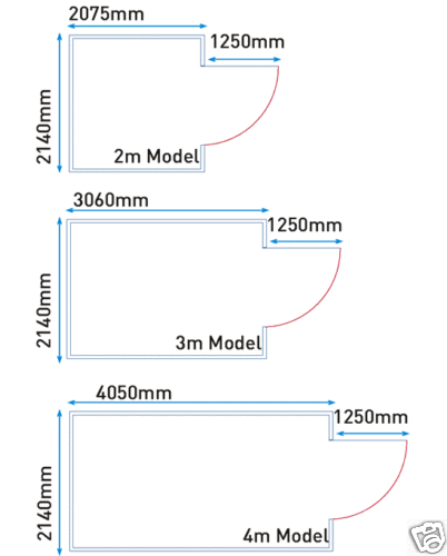Flat pack collapsible store storage container, 4 metre x 2100 Green ...