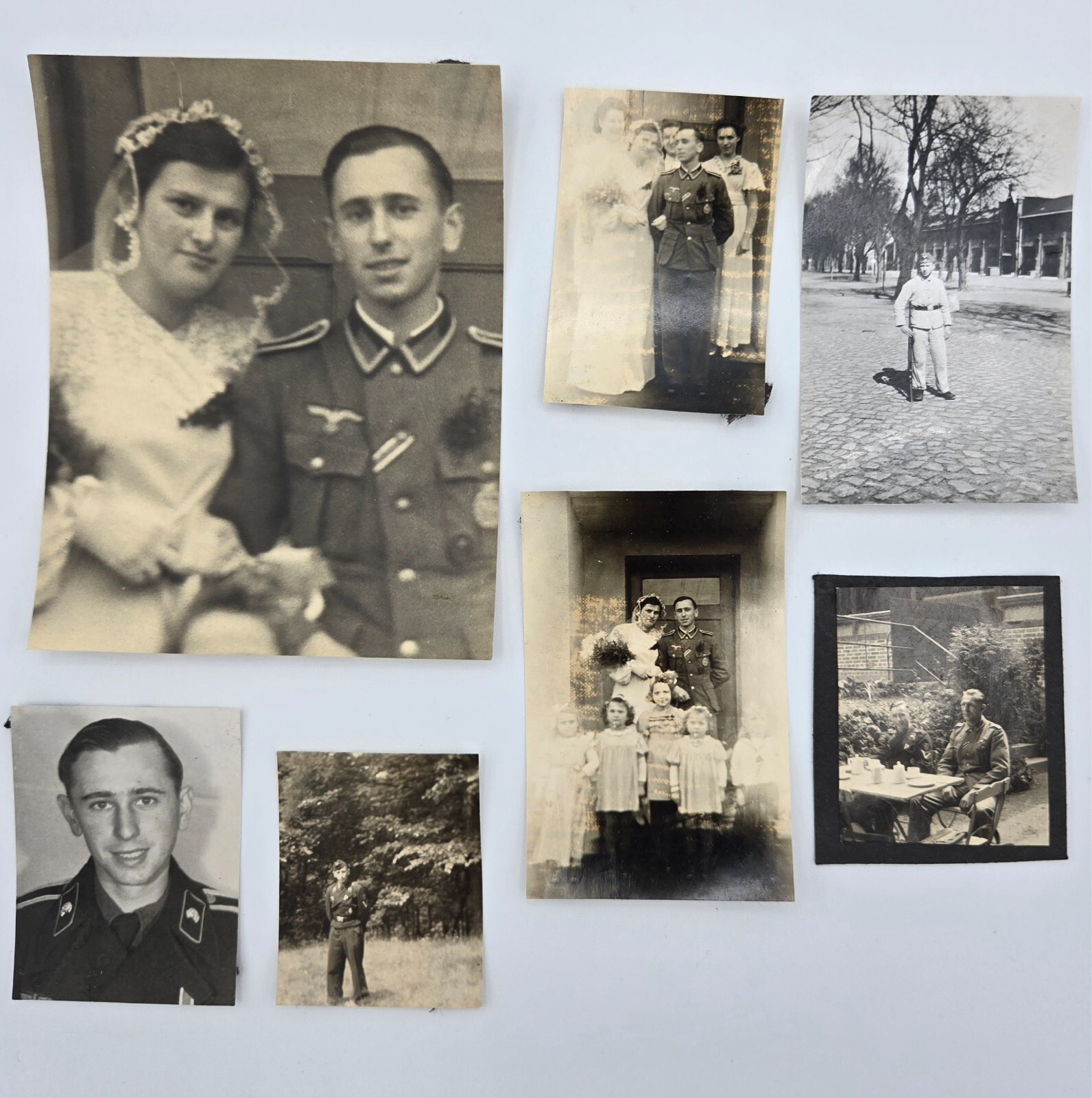 Original WWII WW2 German Iron Cross tank Panzer crew photo set uniform ...