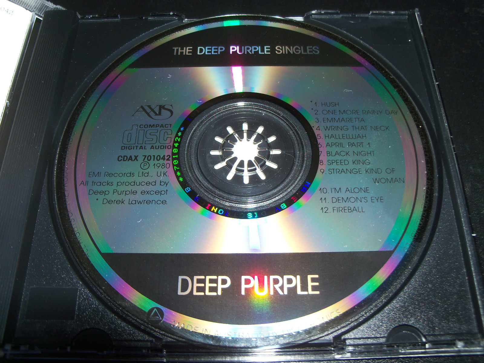 Deep Purple Singles Rare Australian Original CD - Like New/Near Mint ...