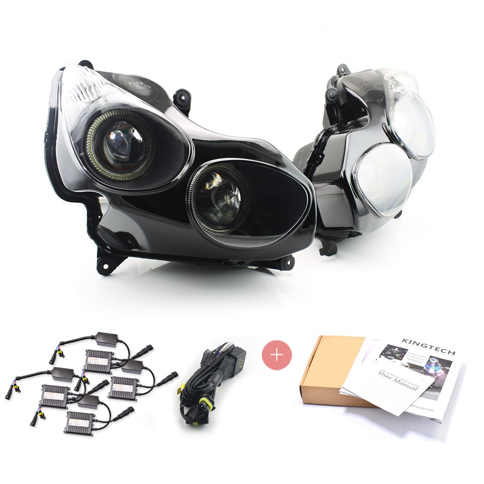 KT LED Headlight for Kawasaki Ninja ZX-14R ZZR1400 ZX14R 2006-2011 Red ...