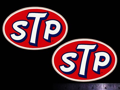 STP - Set of 2 Original Vintage 60's 70's Racing Decals/Stickers 4.75 ...