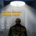 LED Ceiling Light 36W Round PIR Sensor Down Panel Wall Kitchen Bathroom ...