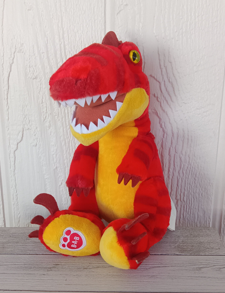 Red Dinosaur Build a Bear T Rex Velociraptor Raptor 19" Plush Stuffed ...