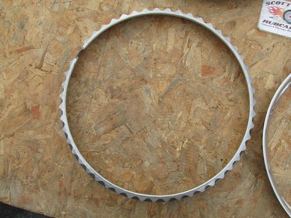 16" HOT ROD, RAT ROD CHROME STAINLESS TRIM RINGS BEAUTY RINGS (4) 1 1/4 ...