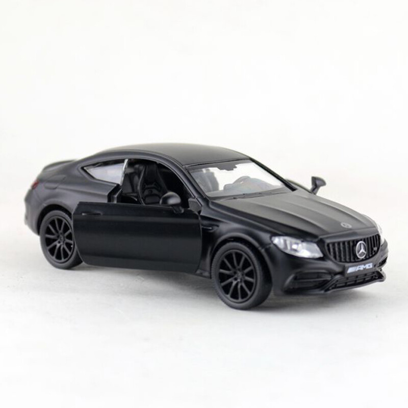1:36 C63 S AMG Coupe Die Cast Modellauto Spielzeug Mattschwarz | eBay