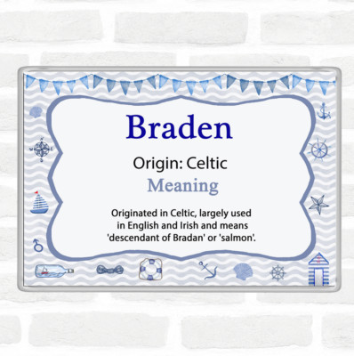 Braden Name Meaning Jumbo Fridge Magnet Nautical | eBay UK