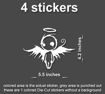 GOTHIC DARK FALLEN ANGEL OF DEATH Decals Stickers car window truck ...