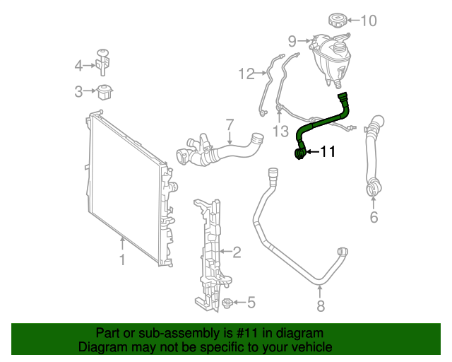 MERCEDES BENZ S-class W222 Coolant Expansion Tank Pipe A2225015091 for ...