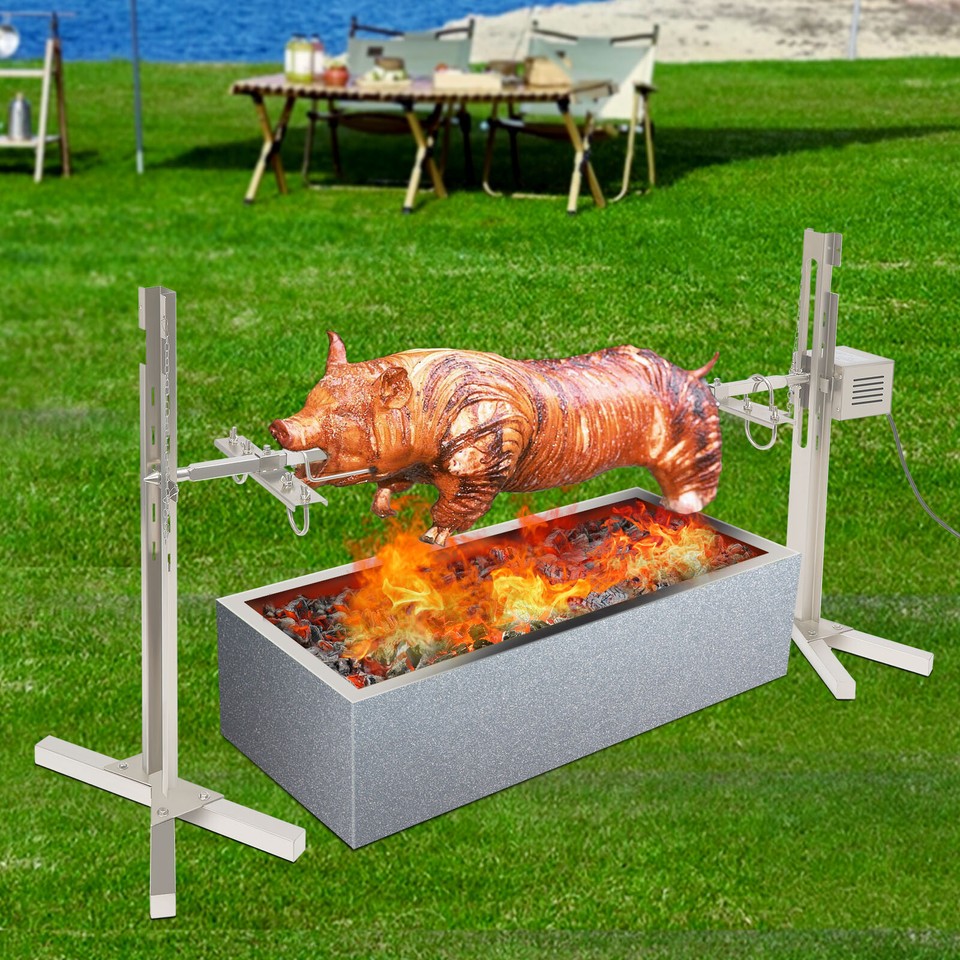 30kg Spit Hog Roaster BBQ Lamb Goat Rotisserie Spit Roast Grill ...
