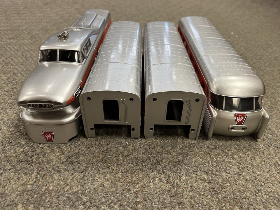 + MTH O Gauge RailKing Pennsylvania Aerotrain Passenger Car Shells Lot ...