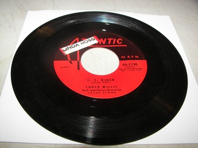 CHUCK WILLIS C. C. RIDER / EASE THE PAIN 45 VG+ Atlantic 45-1130 1957 ...