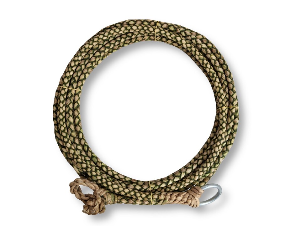 Ranch Rope Lariat Lasso Reata. Rawhide Leather Braided 4/6/8 Cords 34 ...