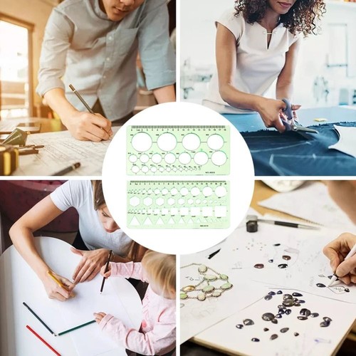 Technical Drawing Circle Stencil Geometric Template Oval Ruler Drafting ...