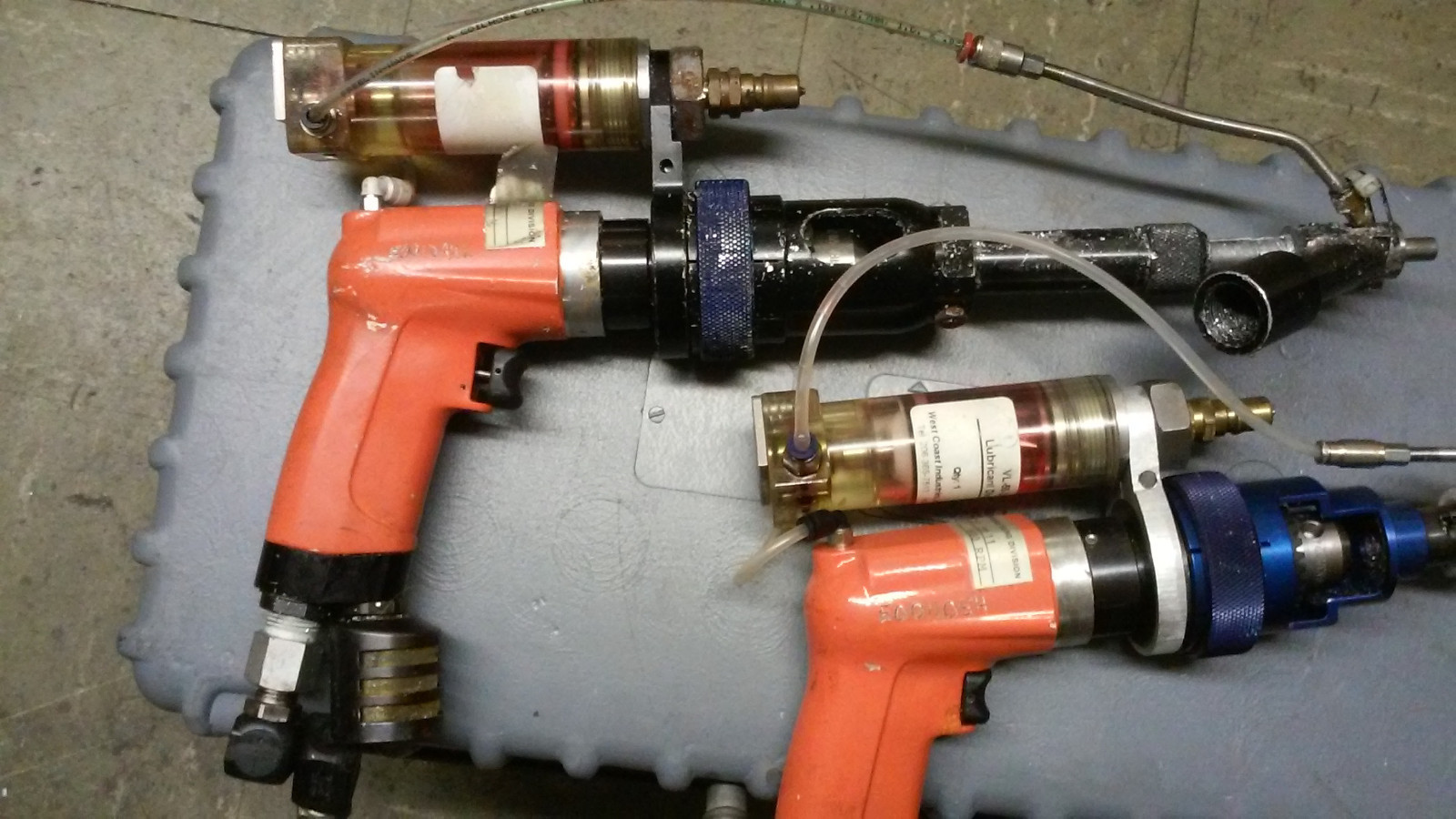 LOT OF 2, AIRCRAFT AIR TOOL HS Pneumatic Air Drill multi use model ...