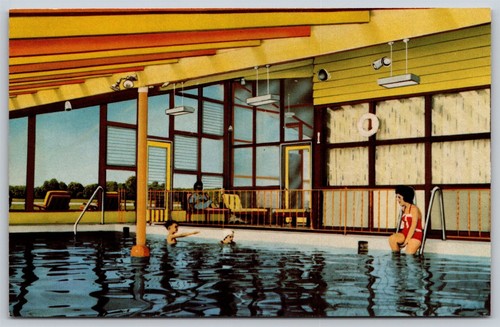 Postcard Caravan Motel, White Plains Maryland swimming pool 1960's O33 ...