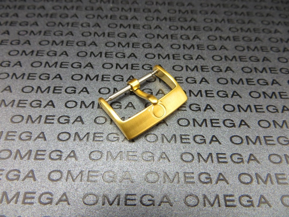 18mm Calf Leather Strap Honey Brown Watch Band OEM OMEGA Gold Buckle ...