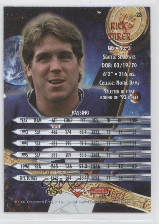 1997 Collector's Edge Excalibur Rick Mirer #28 | eBay