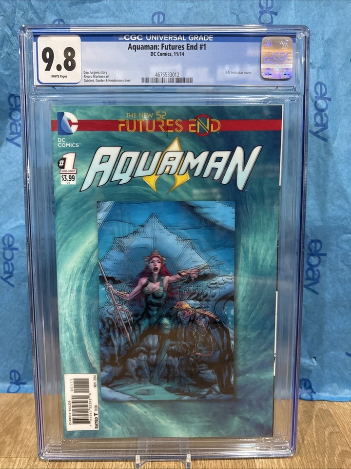 Aquaman: Futures End #1 CGC 9.8 (2014) - 3-D Lenticular Cover Graded ...