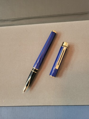 Sheaffer Targa, White Dot, Ultramarine Blue, Fountain Pen, made in USA ...
