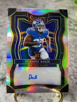 2019 Panini Select DEANDRE BAKER Prizm Autograph /199 New York Giants ...
