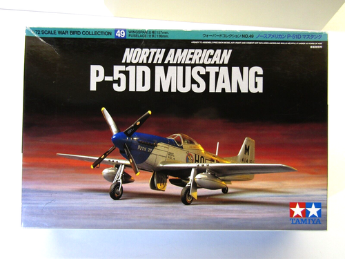 Tamiya 1:72 Scale US Air Force North American P-51D Mustang Model Kit ...